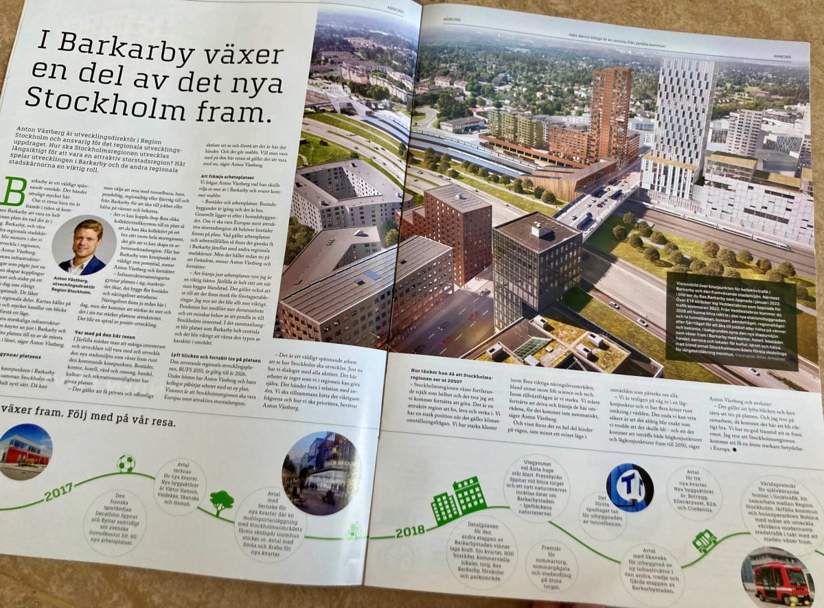 Ny tidning om utvecklingen i Barkarby. En ny stad växer fram. - Barkarby